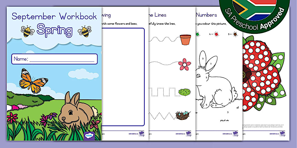 Preschool: September Workbook- Spring (teacher made)