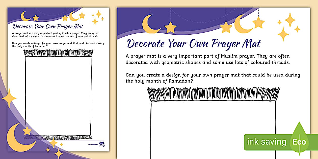 Decorate Your Own Prayer Mat (Teacher-Made) - Twinkl