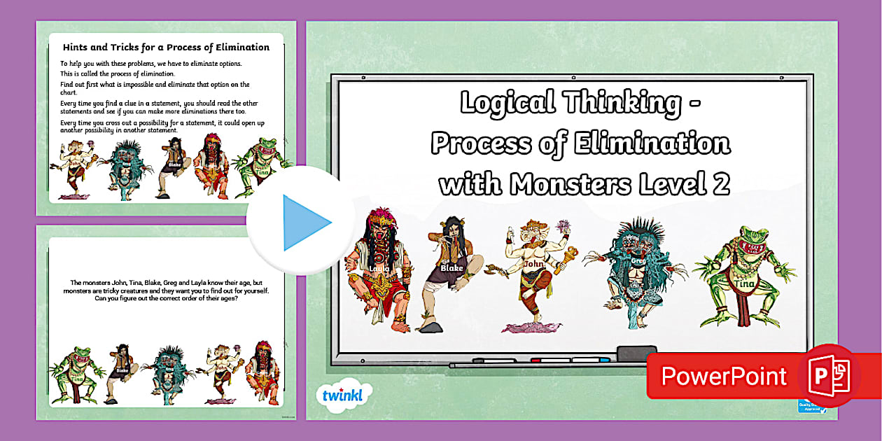 Logical Thinking - Process of Elimination with Monsters Level 2