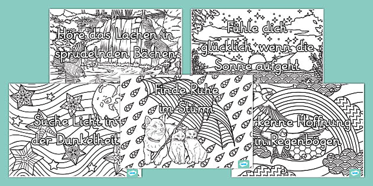 Ausmalbilder für mehr Achtsamkeit in der Natur - Twinkl