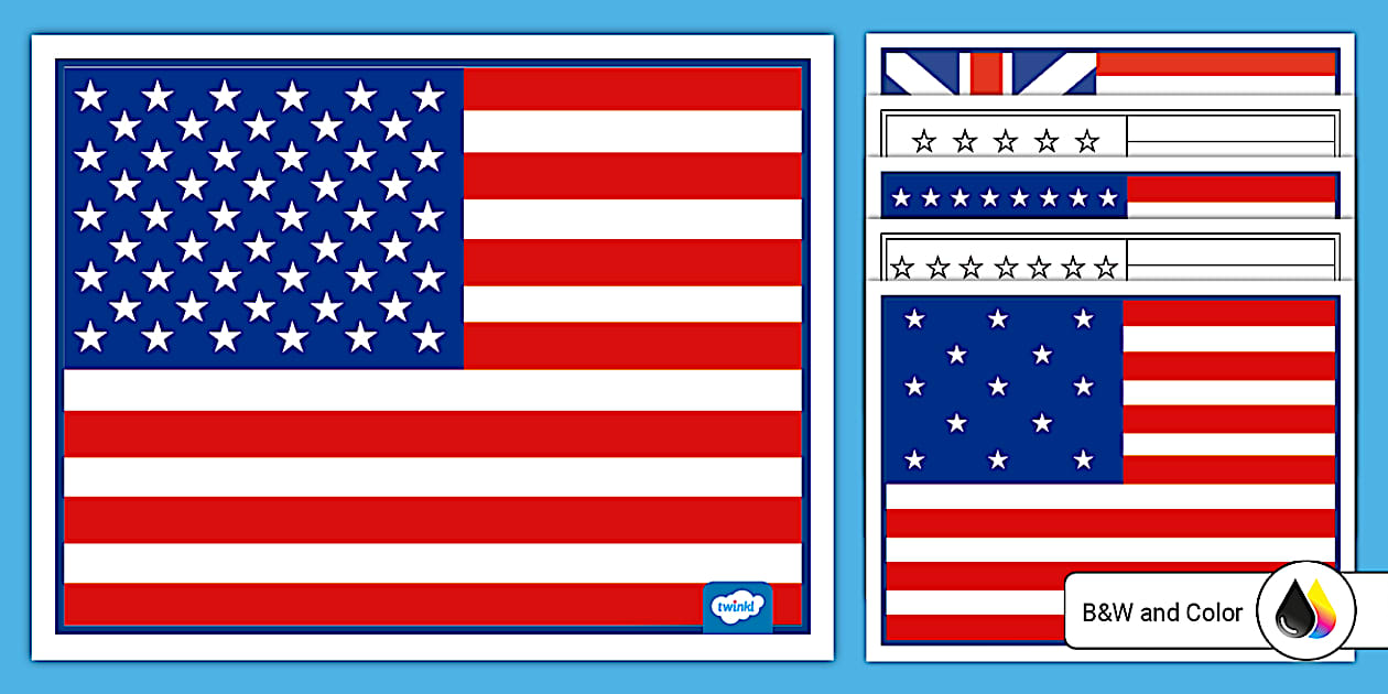 American Flag Evolution Poster Pack | Twinkl USA - Twinkl