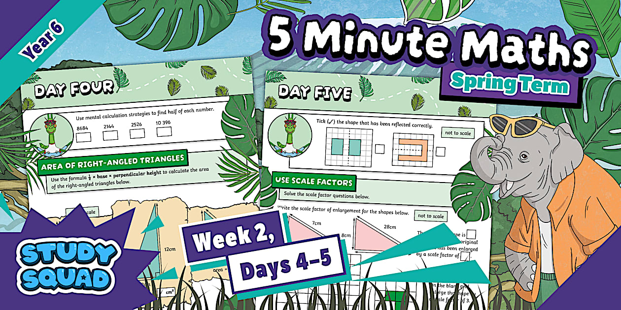 👉 Study Squad 5 Minute Maths - Year 6 Spring - Week 2 Days 4-5