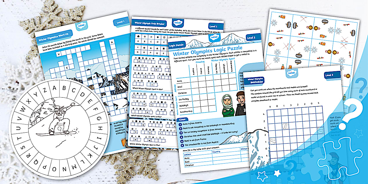 Winter Games Puzzle Pack - Twinkl - Kids Puzzles - Twinkl
