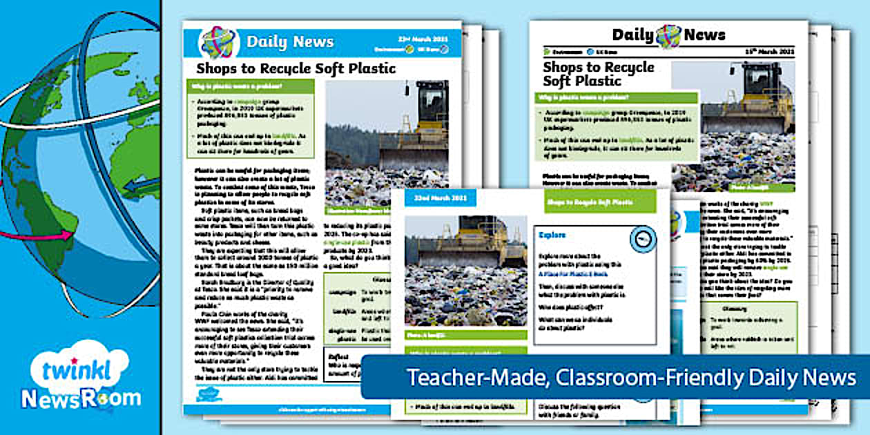 Supermarkets Recycle Reading Comprehension | Twinkl NewsRoom