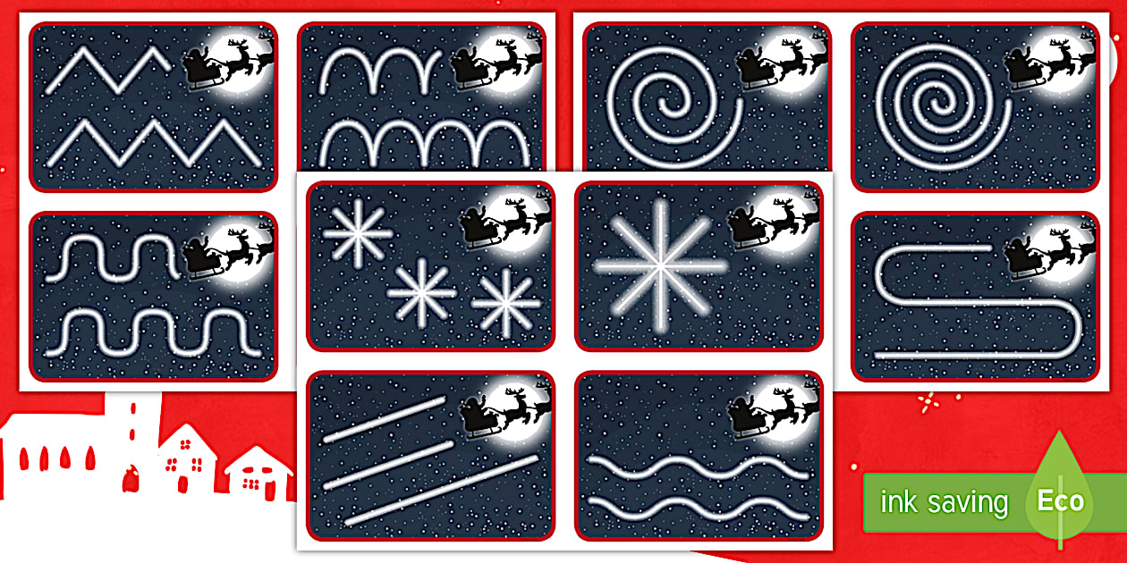 Christmas Mark-Making Pattern Cards (teacher made) - Twinkl