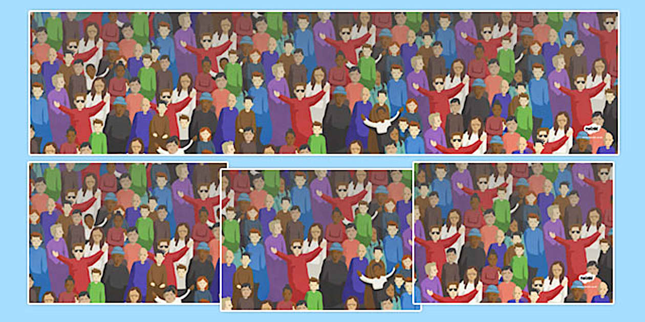 Crowd Small World Background - Football Small World - Twinkl