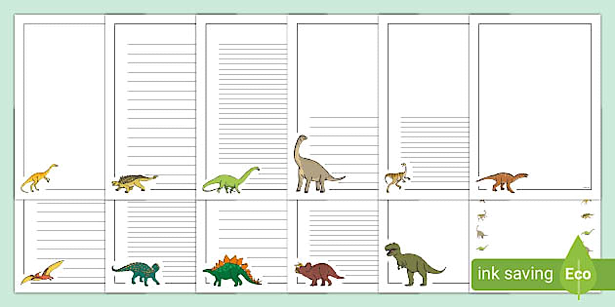 Dinosaur Portrait Page Borders (teacher made) - Twinkl