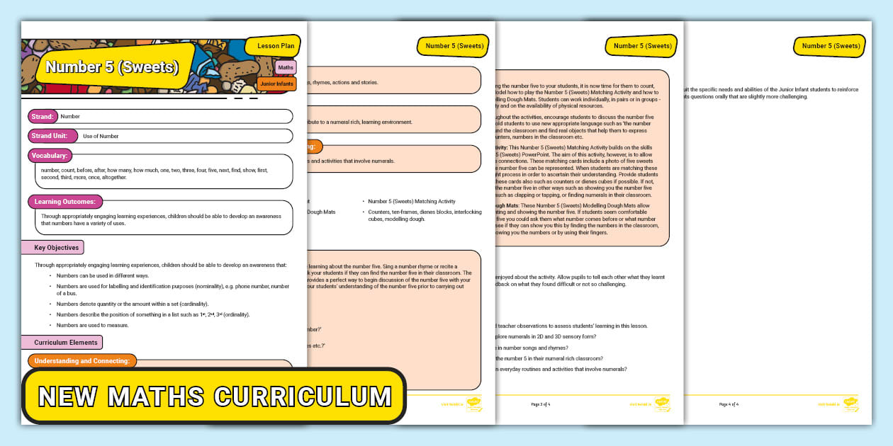 Number 5 (Sweets) Lesson Plan (Teacher-Made) - Twinkl