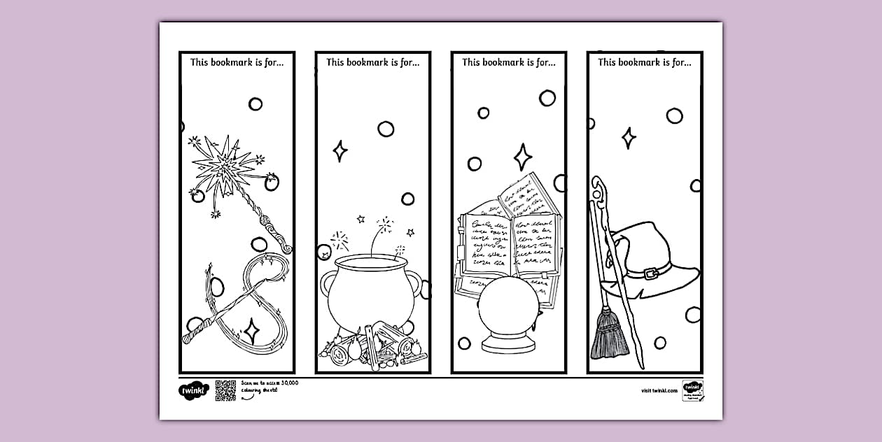 Magical Colouring Bookmarks - Twinkl Colouring - Twinkl