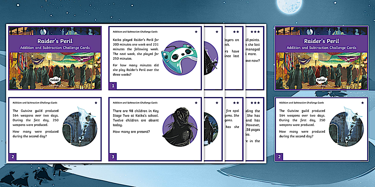 KS2 Addition and Subtraction Differentiated Maths Challenge Cards (KS2 ...