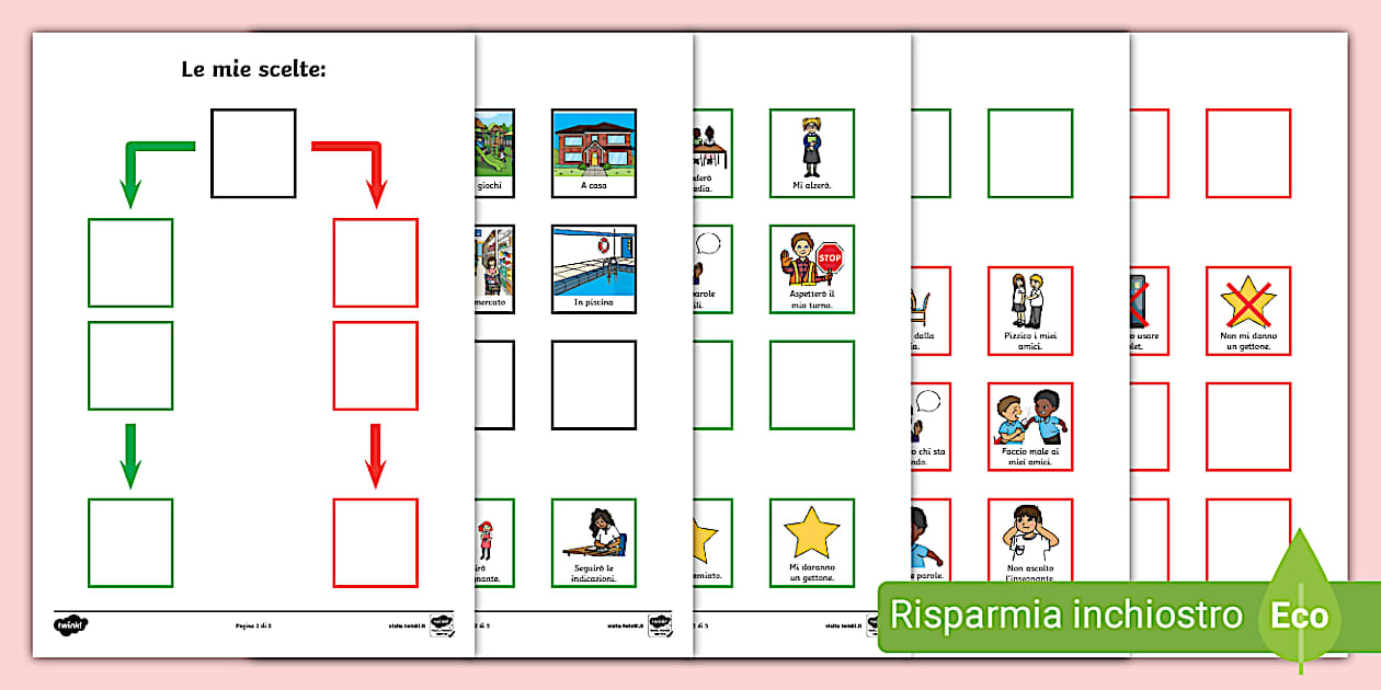 Le mie scelte tabella editabile (teacher made) - Twinkl
