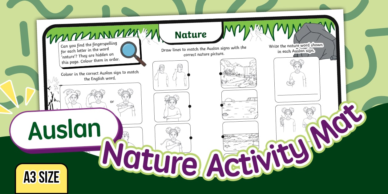 Auslan Nature Activity Mat (Lehrer gemacht) - Twinkl