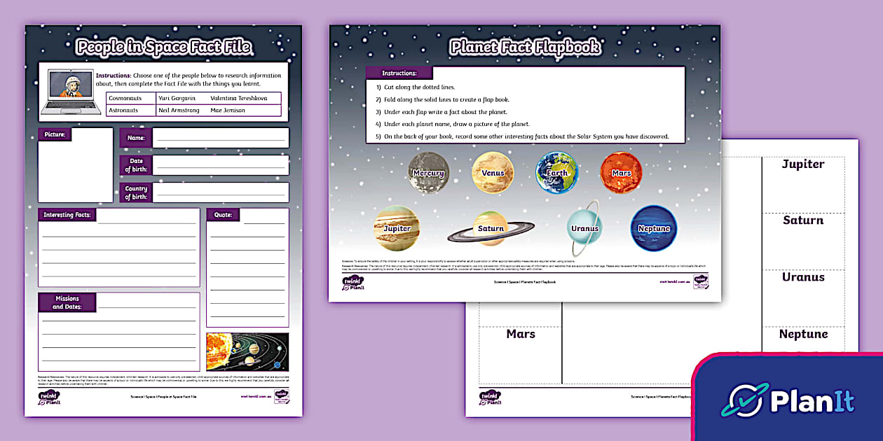 Year 6 Science Space Home Learning Tasks - Twinkl PlanIt Aus
