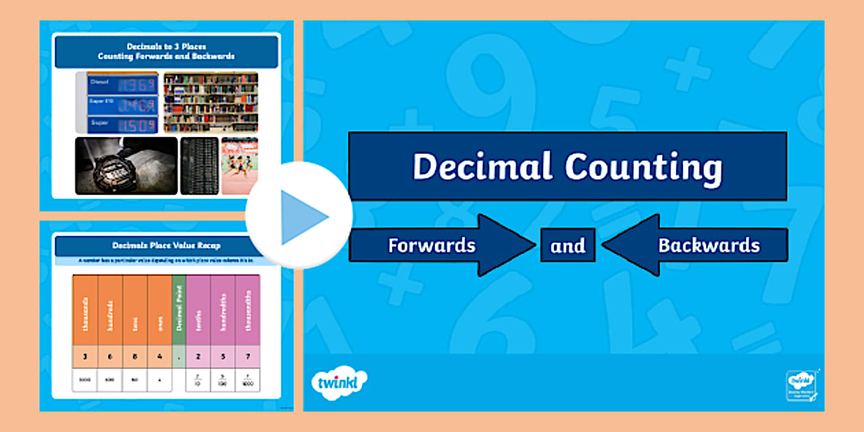 Powerpoint: Counting Forwards and Backwards in Decimals (Stage 7/Phase 3)