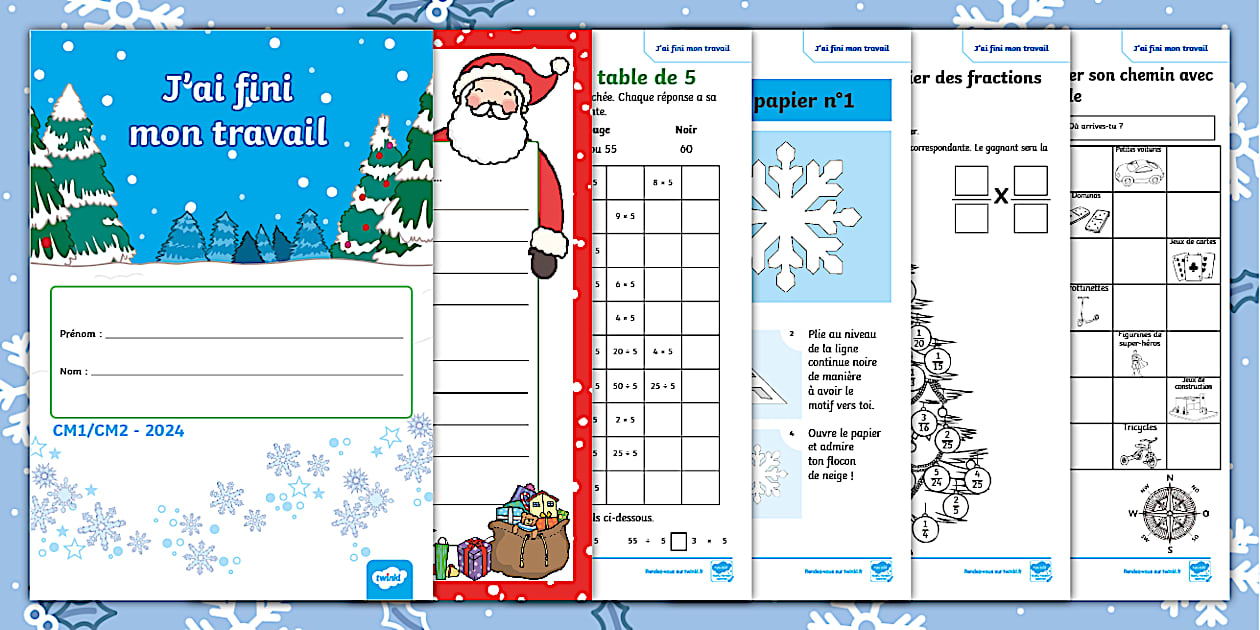 J'ai fini mon travail - Livret d'activités CM1/CM2 - édition hiver