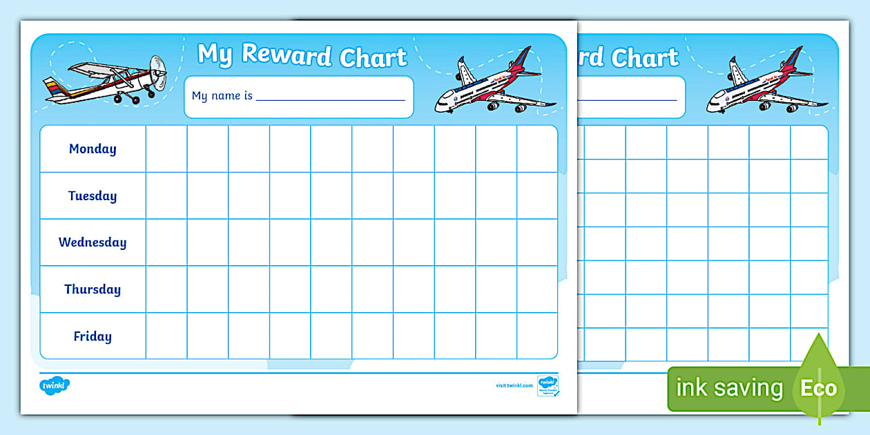 Aeroplane Reward Chart (teacher made) - Twinkl