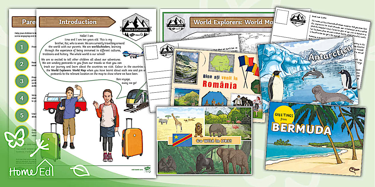 The World is Our School Postcards (teacher made) - Twinkl