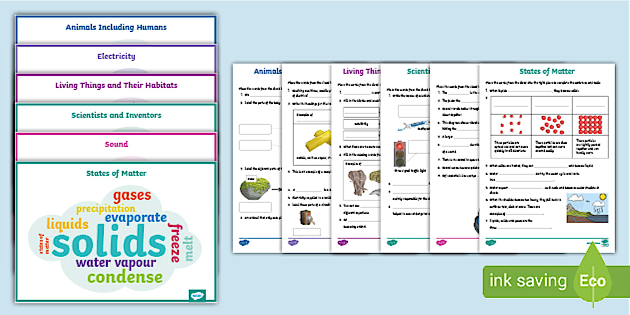 Year 5 Science Key Vocabulary Clouds and Retrieval Questions Pack
