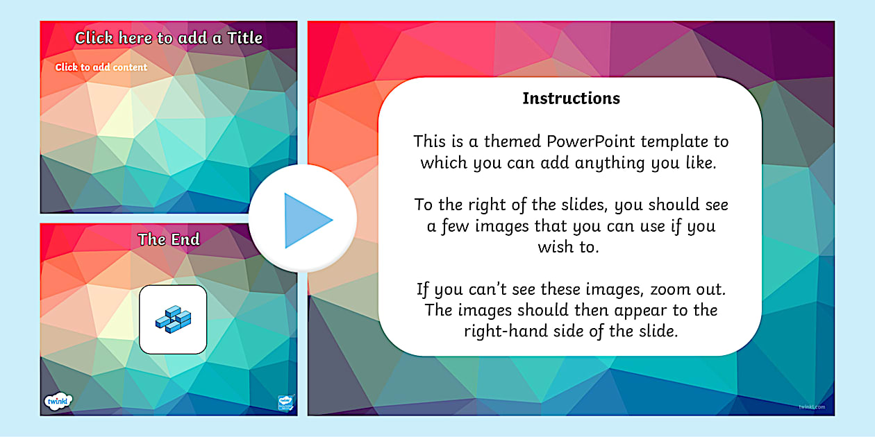 Editable Geometric PowerPoint Background Template | Twinkl