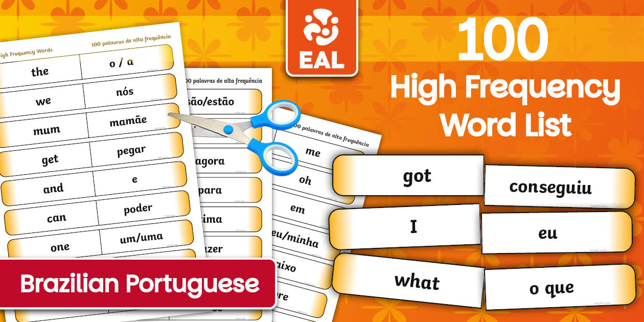 BR PT 100 High Frequency Word List Translation