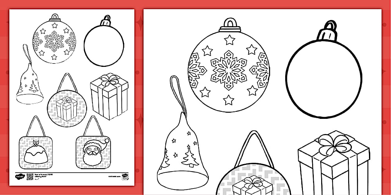 Ornament Colouring Page to Print - Primary Resources