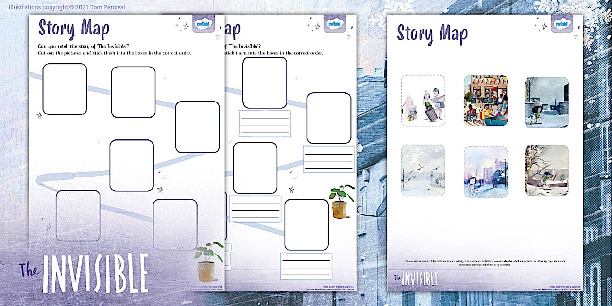 FREE! - The Invisible: Cut and Stick Story Map Activity