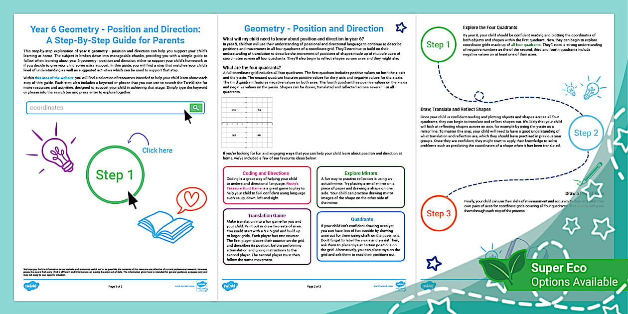 Year 6 Geometry - Position and Direction: A Step-By-Step Guide for Parents