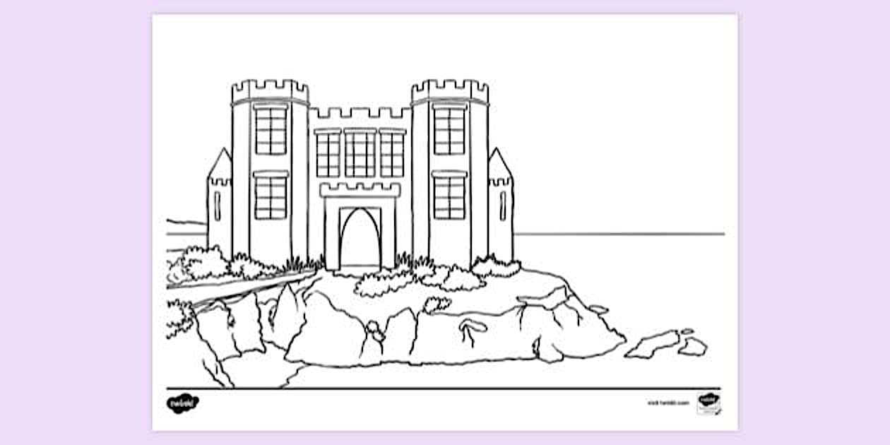 Castle Background Colouring Sheet | Colouring Sheets
