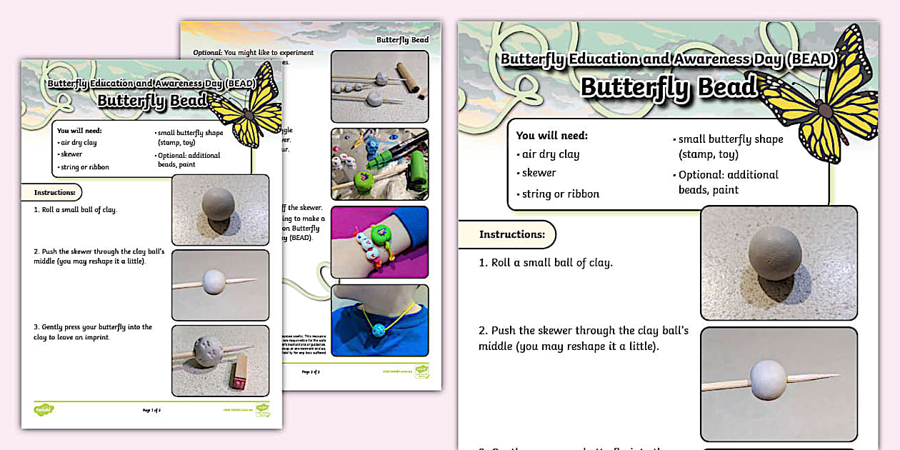 Butterfly Education and Awareness Day (BEAD) Beads - Twinkl