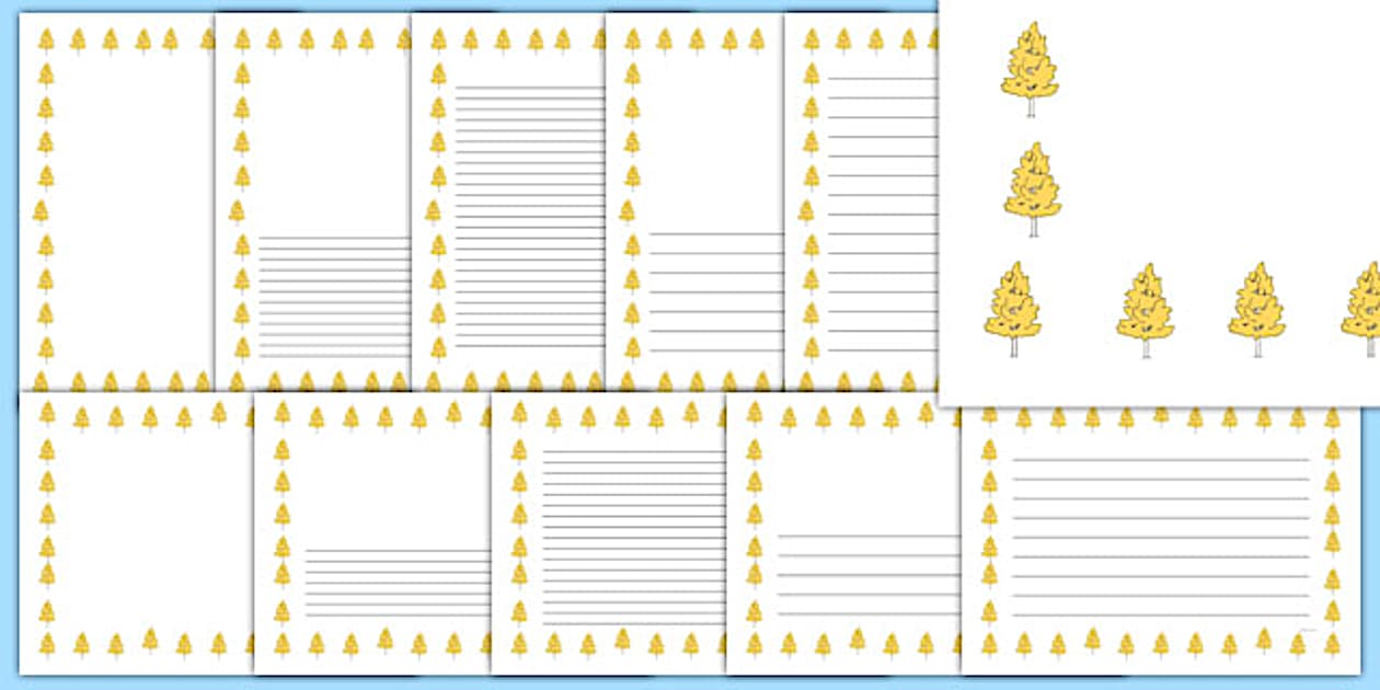 Editable Aspen Tree Themed Page Borders - Twinkl