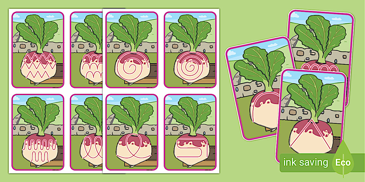 Turnip Mark-Making Pattern Cards (teacher made) - Twinkl