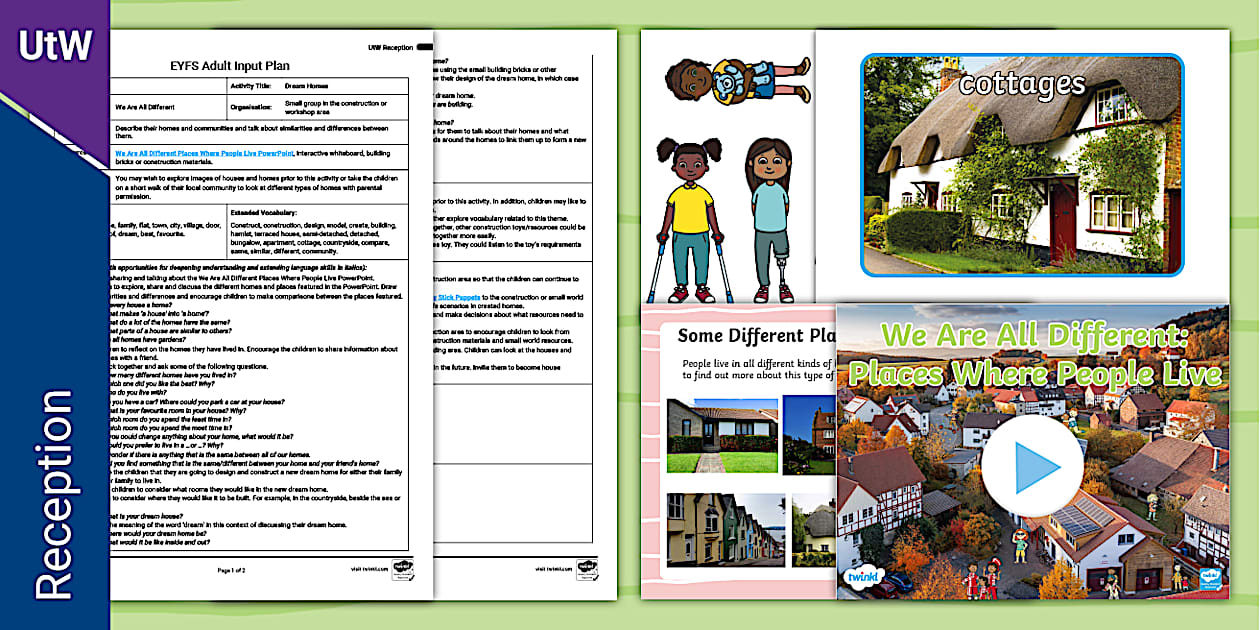 We Are All Different Dream Homes Plan and Resource Pack