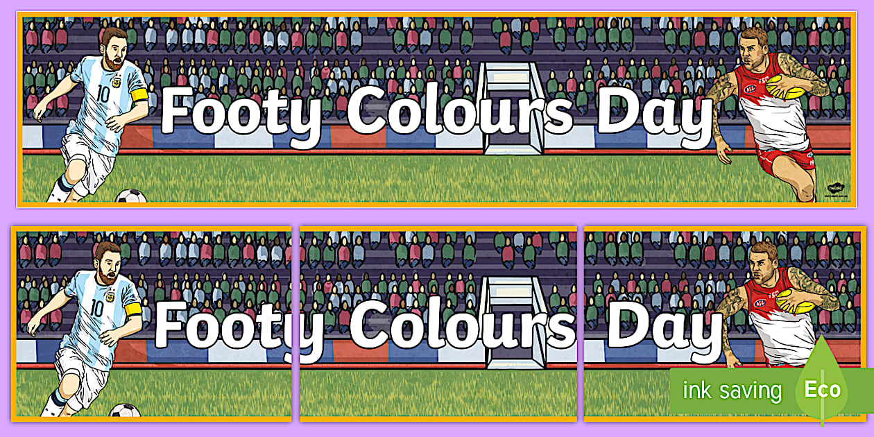 Footy Colours Day Banner Years 3-6 (Lehrer gemacht) - Twinkl