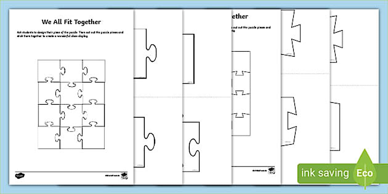 12 Piece Jigsaw Puzzle Template (teacher made) - Twinkl