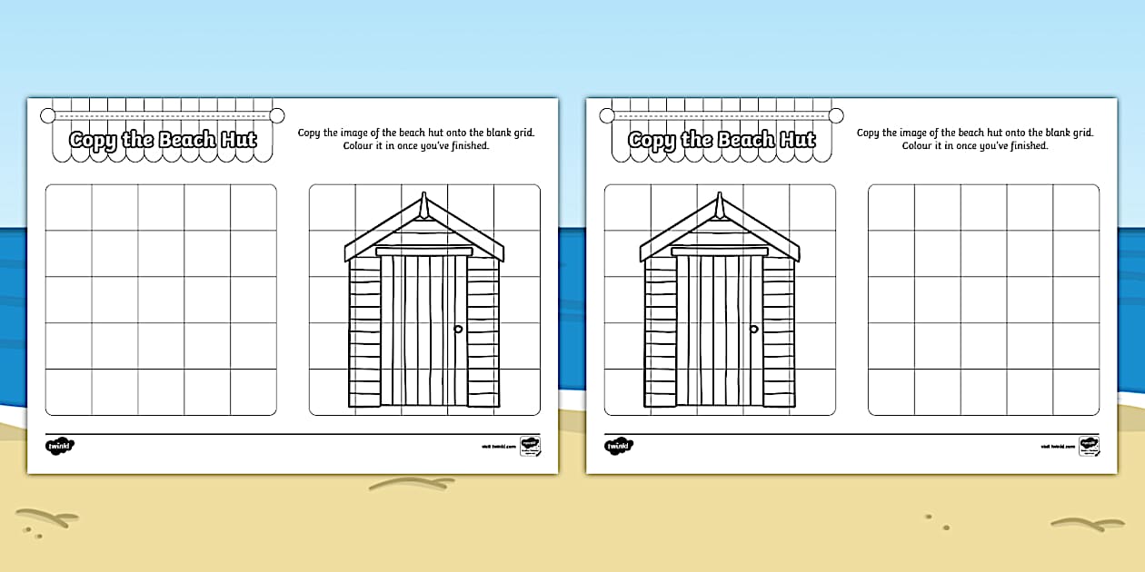 Copy the Beach Hut Worksheet (professor feito) - Twinkl