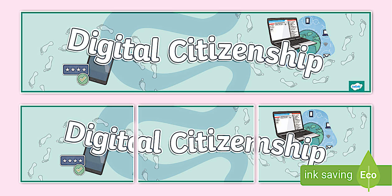 Digital Citizenship Display Banner (teacher made) - Twinkl