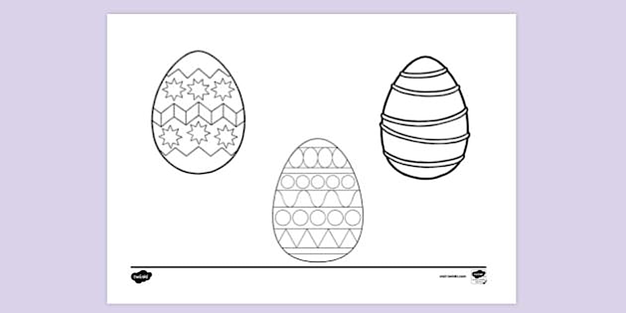 Easter Egg Colouring Page for Toddlers | Colouring Sheets