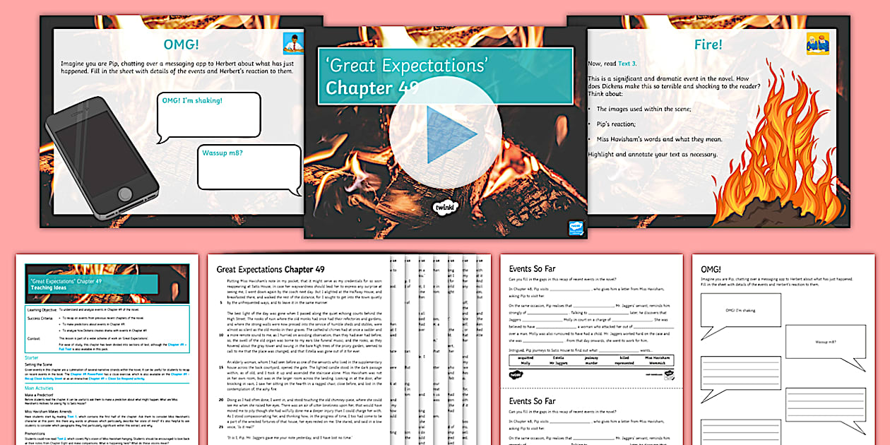 Great Expectations Chapter 49 Lesson Pack (teacher made)