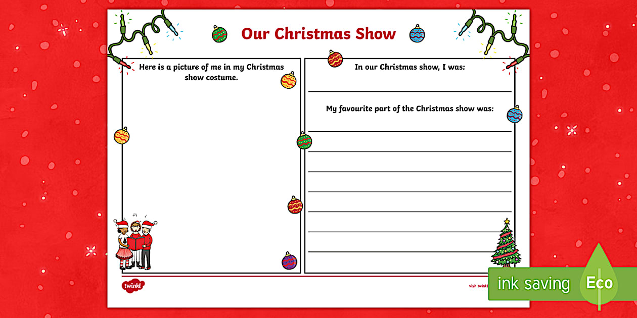 Christmas Show Worksheet (teacher made) - Twinkl