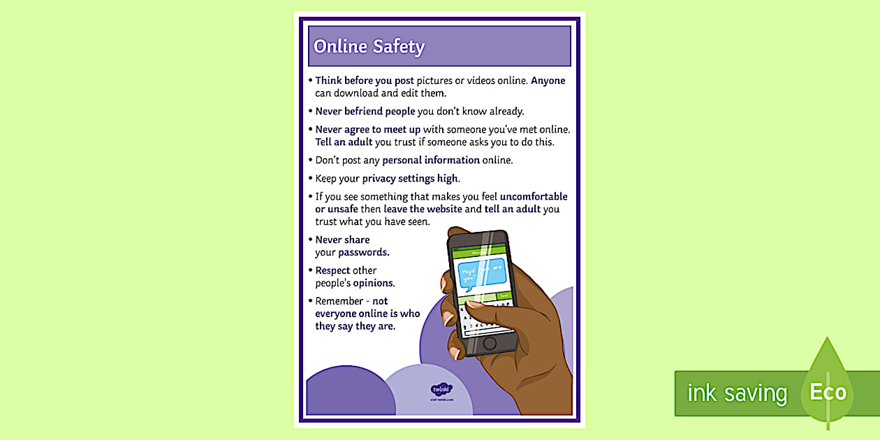 Humanities Display (PSHE): Online Safety A4 Display Poster