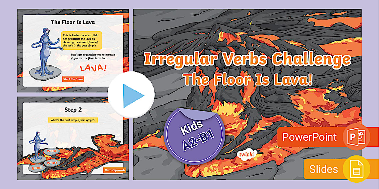 Irregular Verbs in Past Simple Tense: The Floor Is Lava!