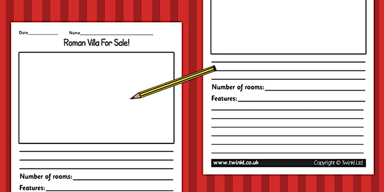 Roman Villa for Sale Writing Activity (teacher made)
