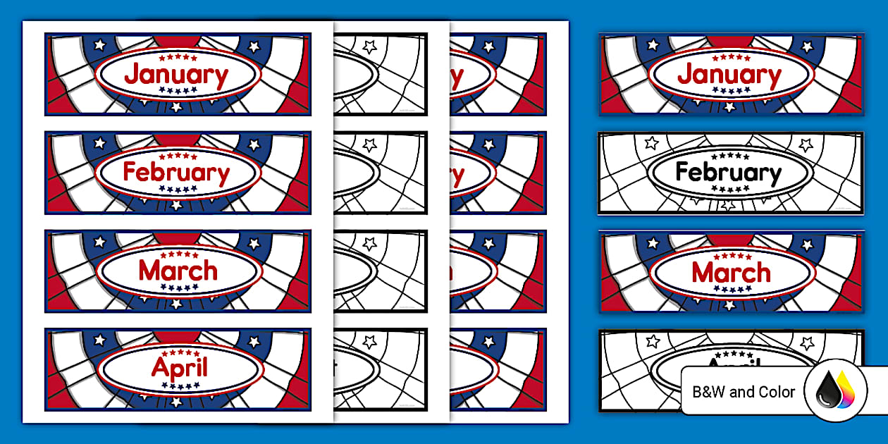 Vote! Election Months of the Year Labels (Teacher-Made)