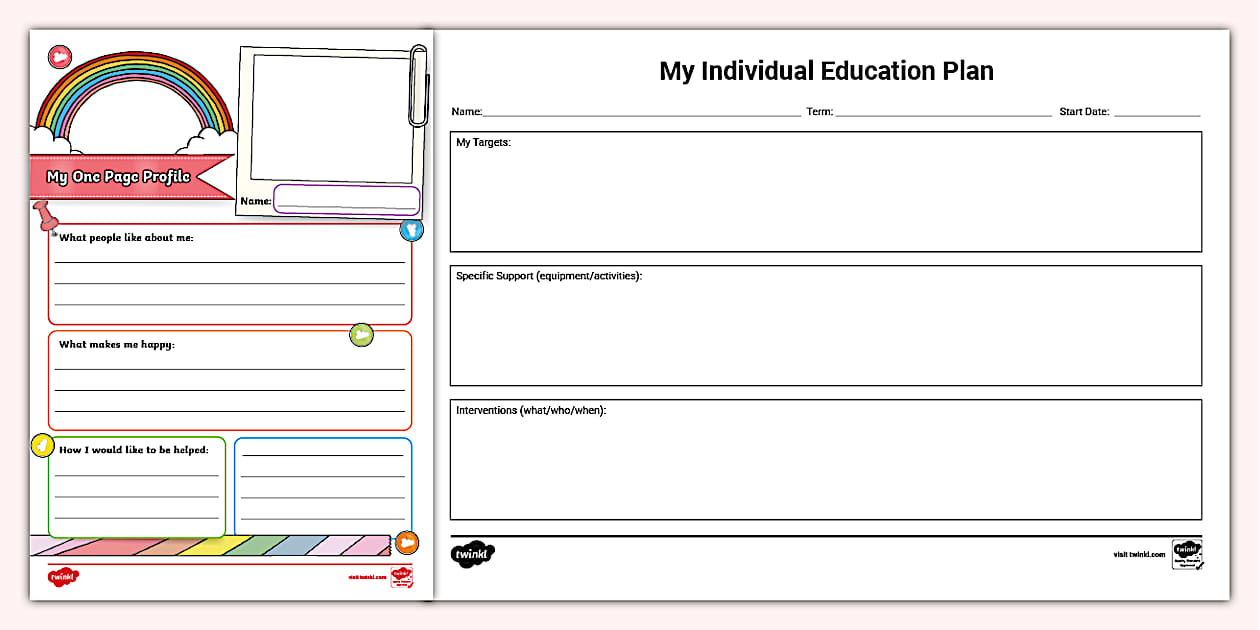 Colourful IEP One-Page Profile | Twinkl | Inclusion | SEND