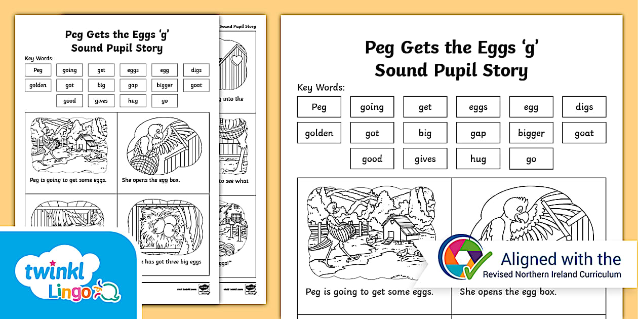 Peg Gets the Eggs 'g' Pupil Story Activity Sheet - Twinkl