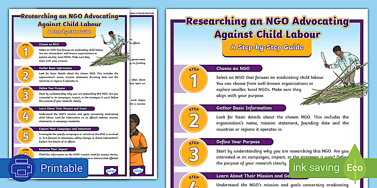 Researching an NGO Advocating Against Child Labor: A Guide Researching an NGO Advocating Against Child Labor: A Guide