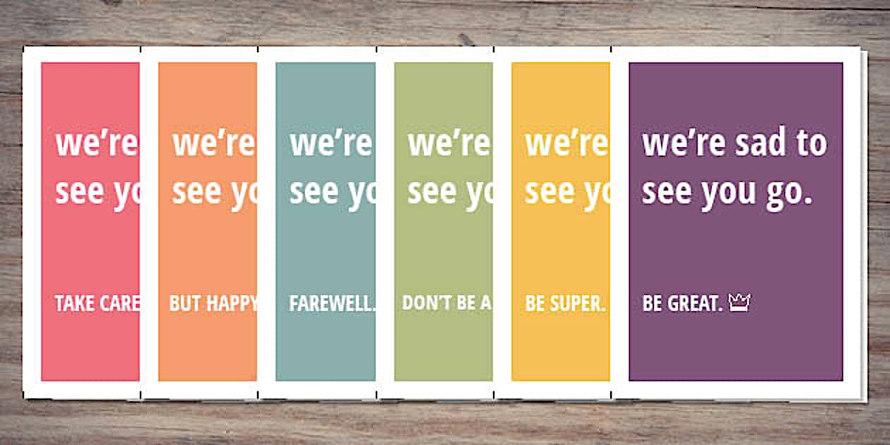 Sad to See You Go Leaving Card Pack | Twinkl Party - Twinkl