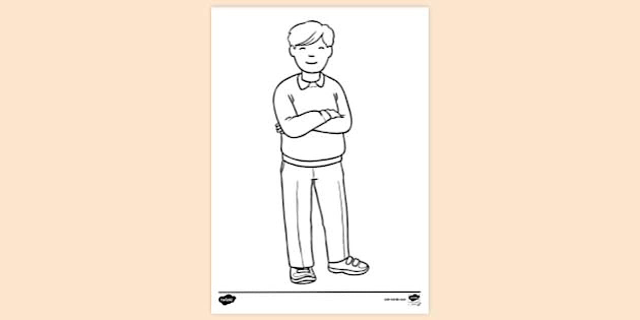 School Boy Colouring | Colouring Sheets (teacher made)