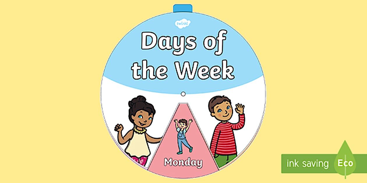 👉 Days of the Week Spinning Wheel - Twinkl