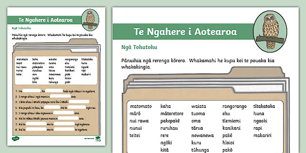 Te Ngahere i Aotearoa - He Mahi Tuhituhi. (Teacher-Made)